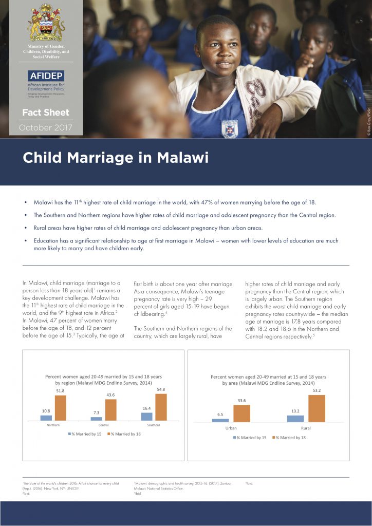 Child Marriage in Malawi - African Institute for Development Policy - AFIDEP