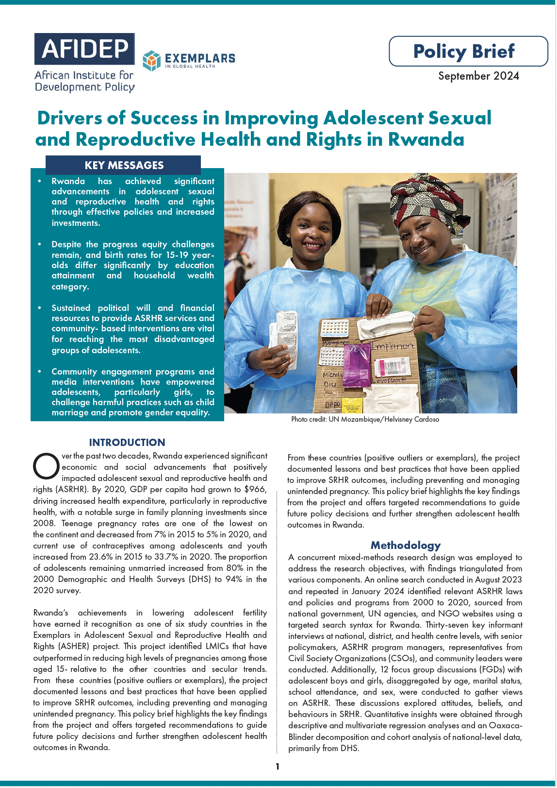 Drivers of Success in Improving Adolescent Sexual and Reproductive ...