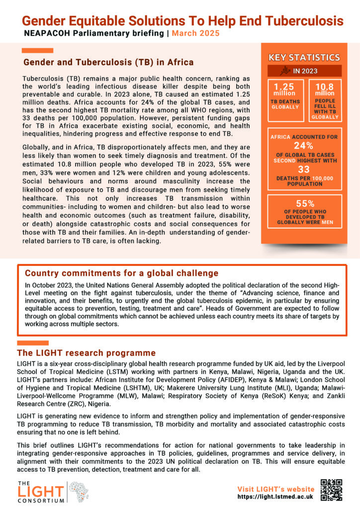 Gender Equitable Solutions To Help End Tuberculosis - African Institute ...